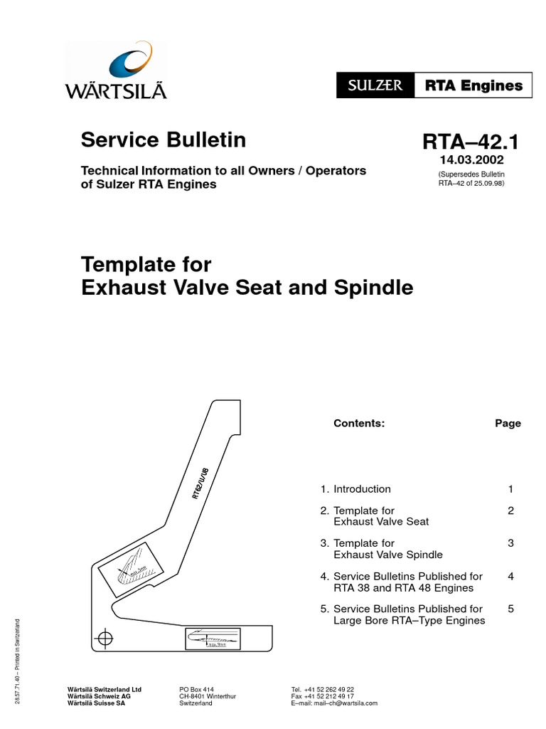 RTA-42 - 1 - Templates For Exhaust Valve Seat and Spindle | PDF ...