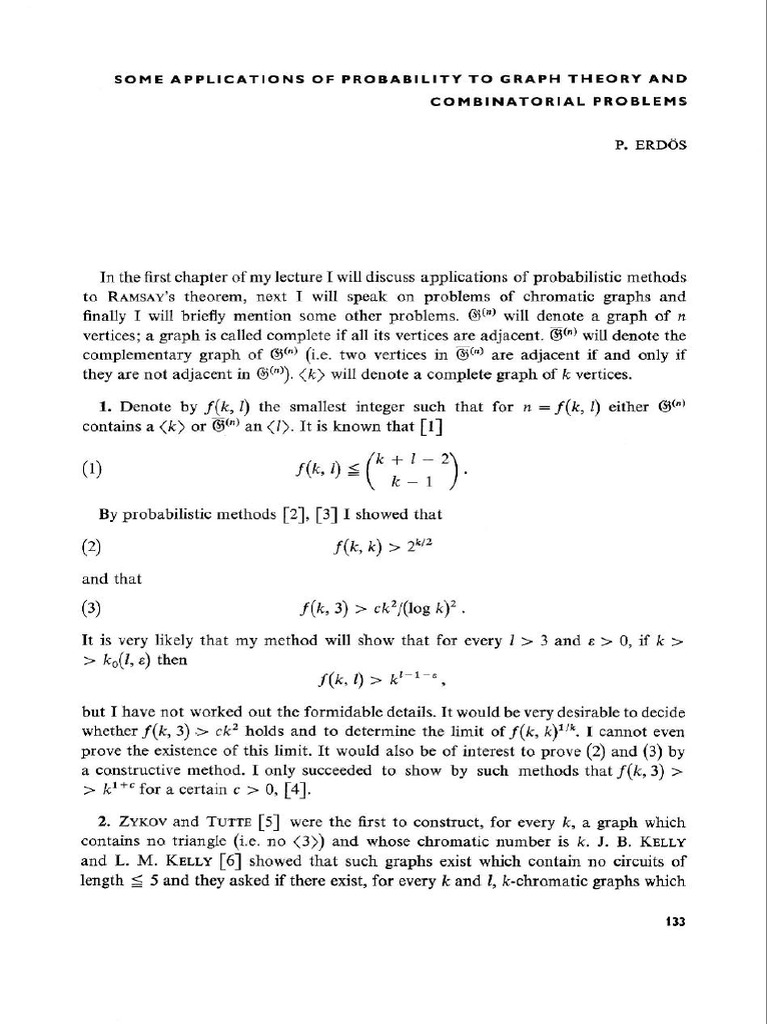 1964-26erdos | PDF | Vertex (Graph Theory) | Discrete Mathematics