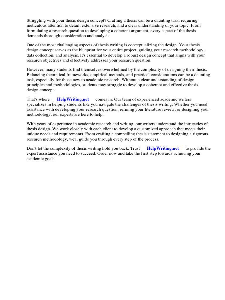 Thesis Design Concept | PDF | Methodology | Thesis