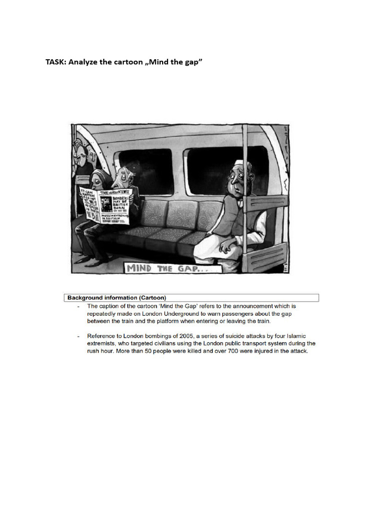 Cartoon Analysis MInd The Gap | PDF