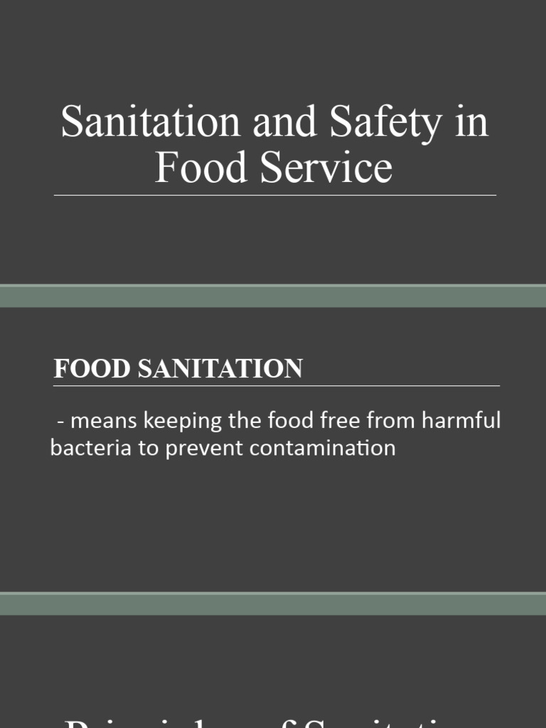 TLE 9 Sanitation and Safety in Food Service | PDF | Foodborne Illness ...
