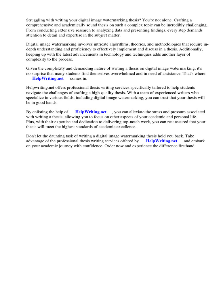 Thesis Help for Digital Watermarking | PDF | Wavelet | Data Compression
