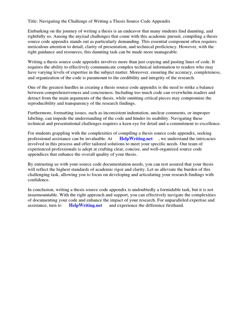 Thesis Source Code Appendix | PDF | Thesis | Paragraph Thesis Source Code Appendix | PDF | Thesis | Paragraph