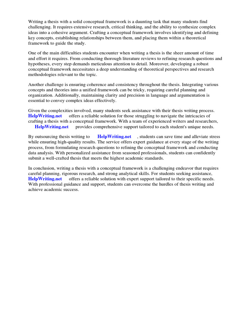 Thesis With Conceptual Framework | PDF | Theory | Conceptual Model