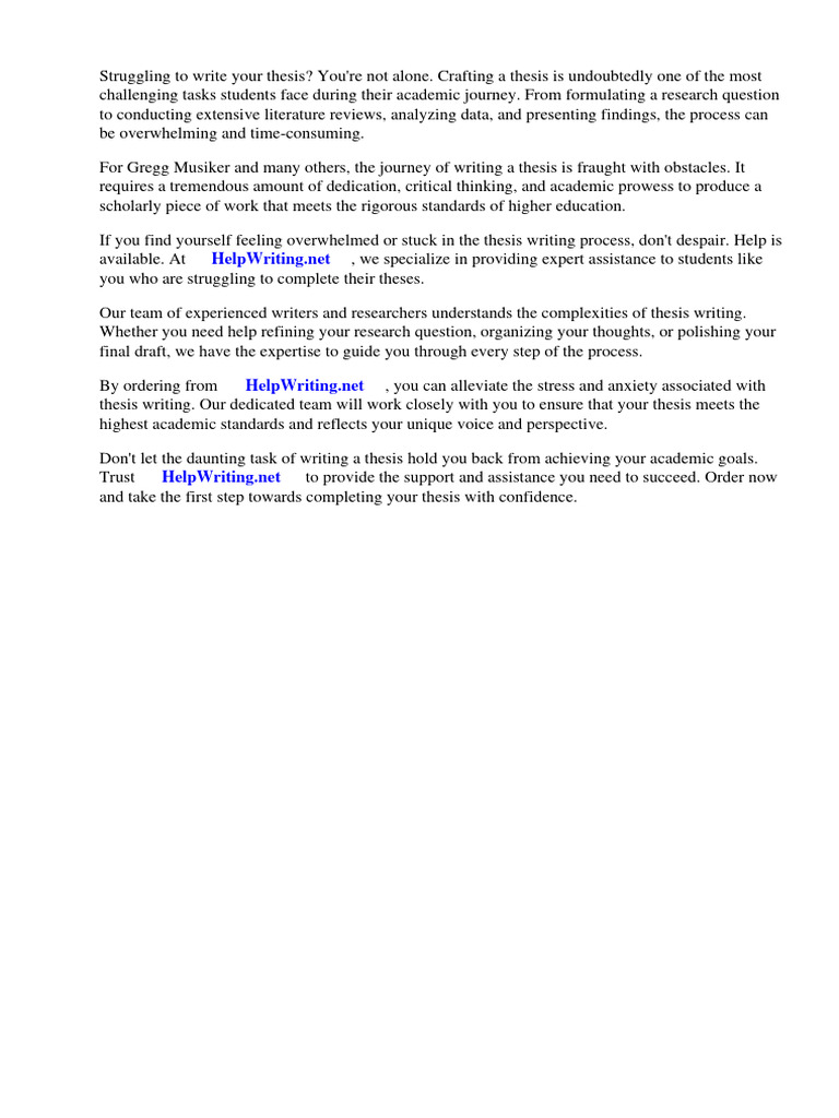 Gregg Musiker Thesis | PDF | Thought