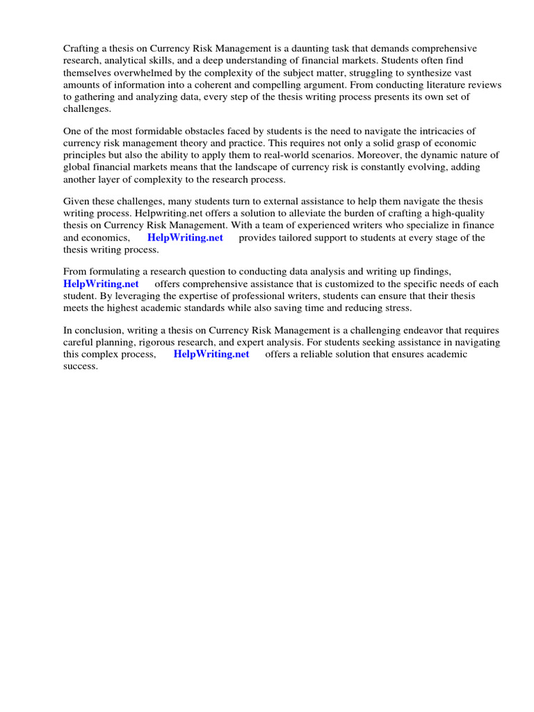 Currency Risk Management Master Thesis | Download Free PDF | Derivative ... Currency Risk Management Master Thesis | Download Free PDF | Derivative ...