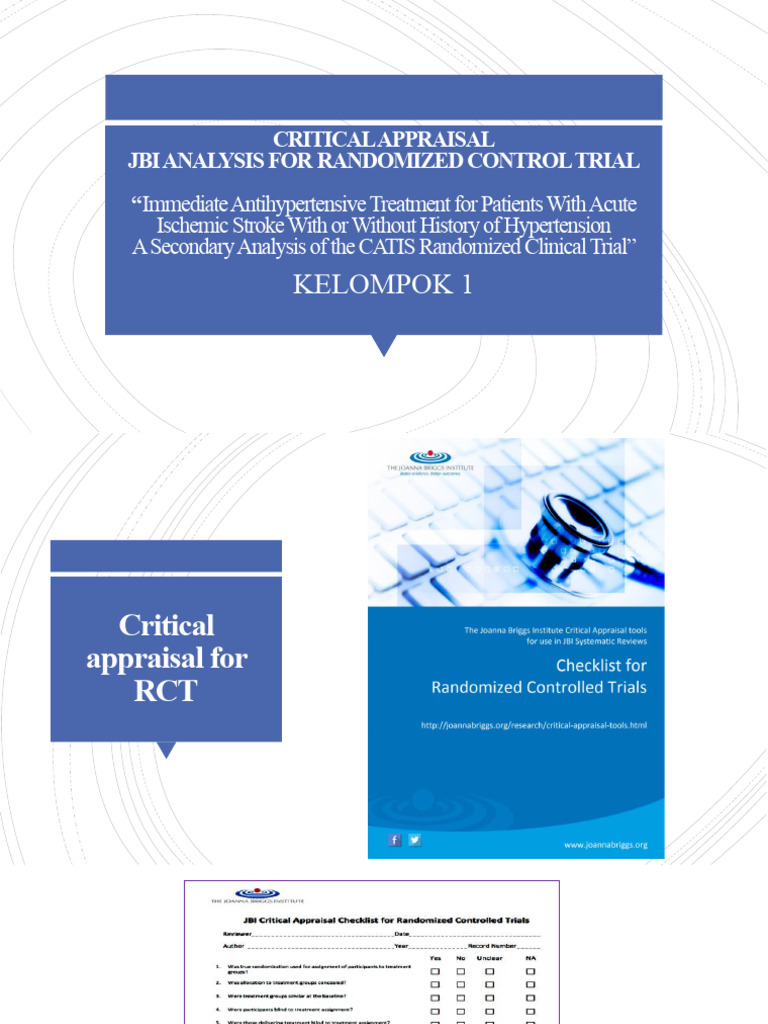 Critical Appraisal Jbi Analysis For RCT (KLP 1) (1) - 1 (1) - 1 | PDF