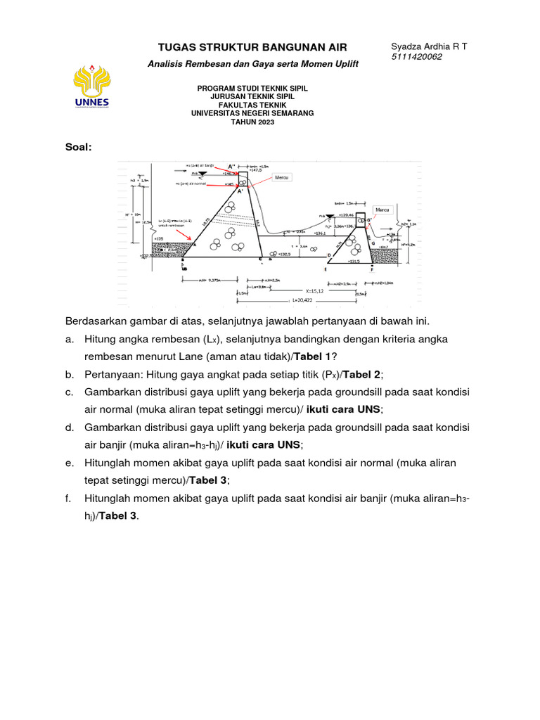 Analisis Rembesan dan Gaya serta Momen Uplift | PDF