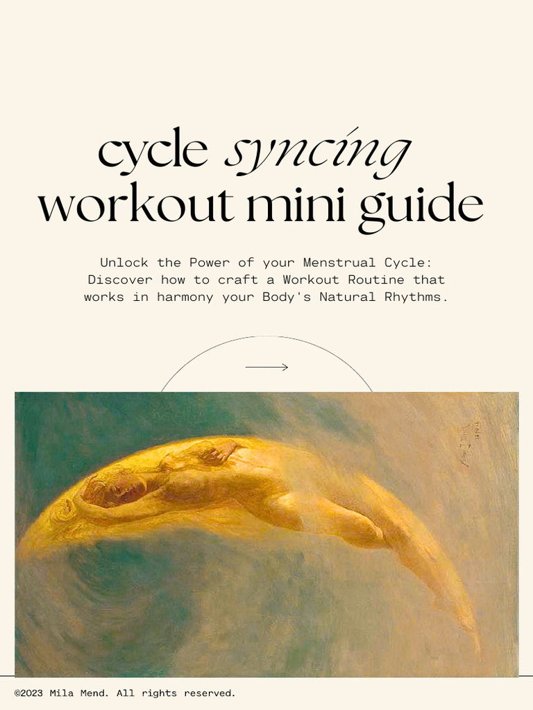 Mila Mend - Cycle Syncing Workout Guide | PDF | Menstrual Cycle ...
