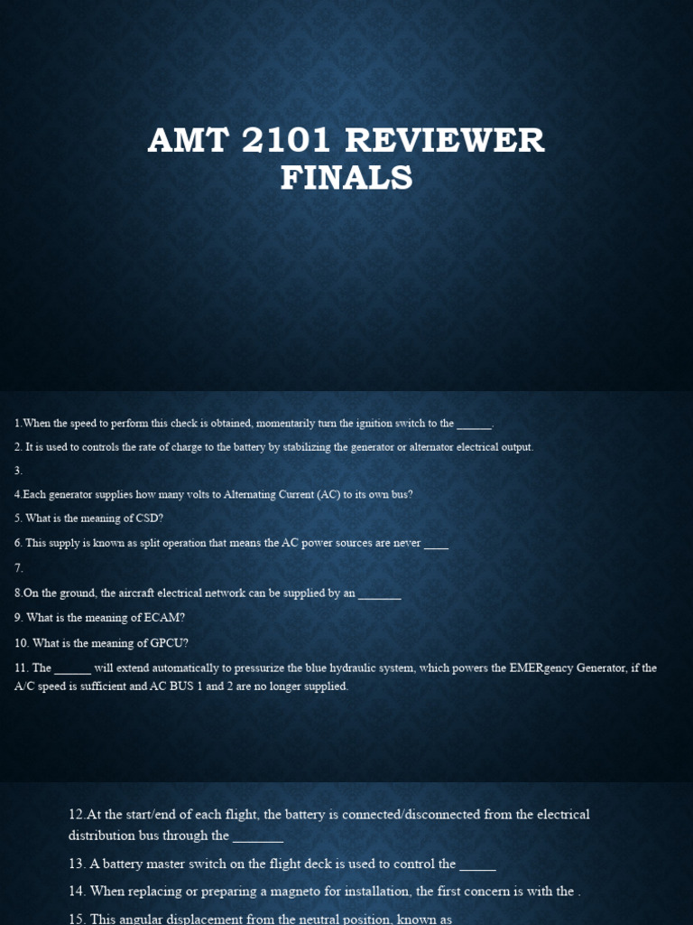 Amt-2101-reviewer-Copy-no Answer | Download Free PDF | Electric ...