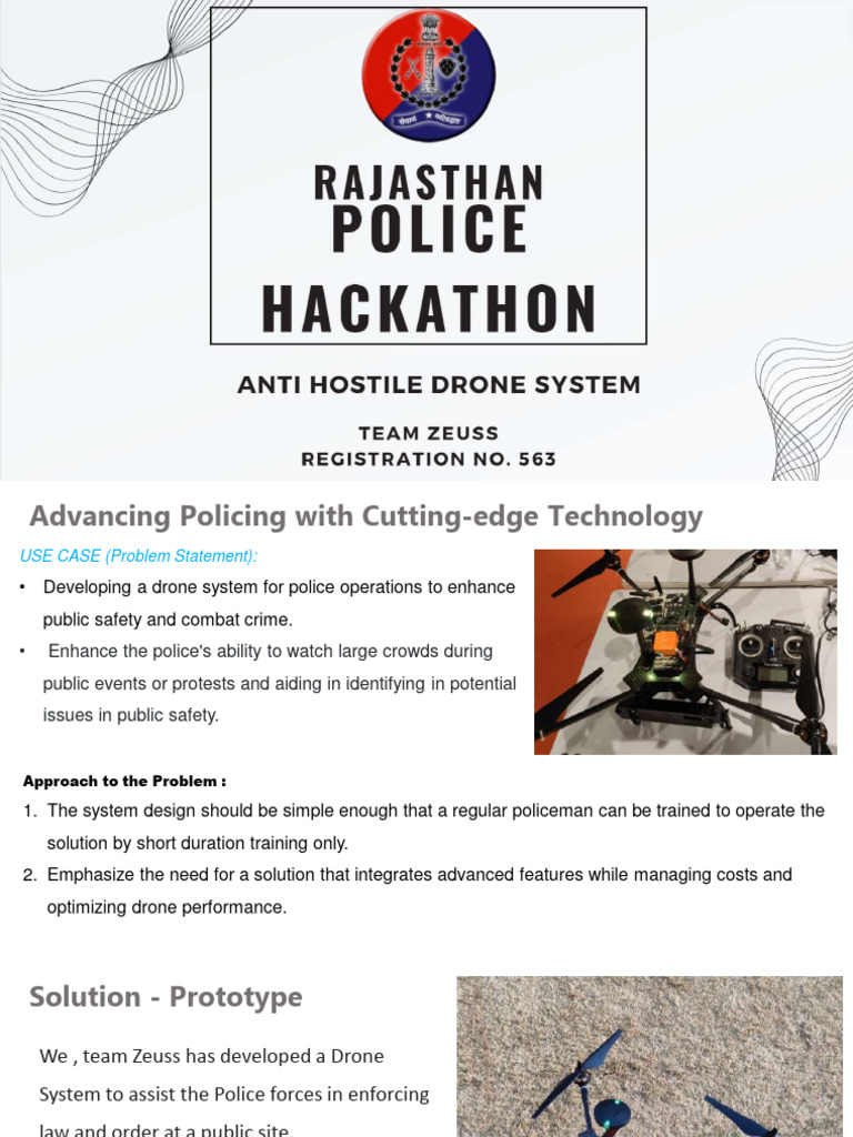 Anti Hostile Drone System PPT Raj Hack | PDF | Unmanned Aerial Vehicle ...