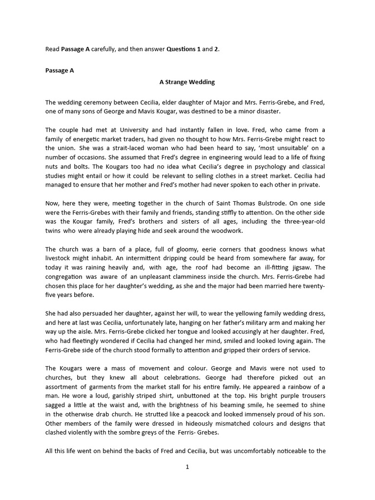 Lesson 6 A Strange Wedding | PDF | Wedding | Bride