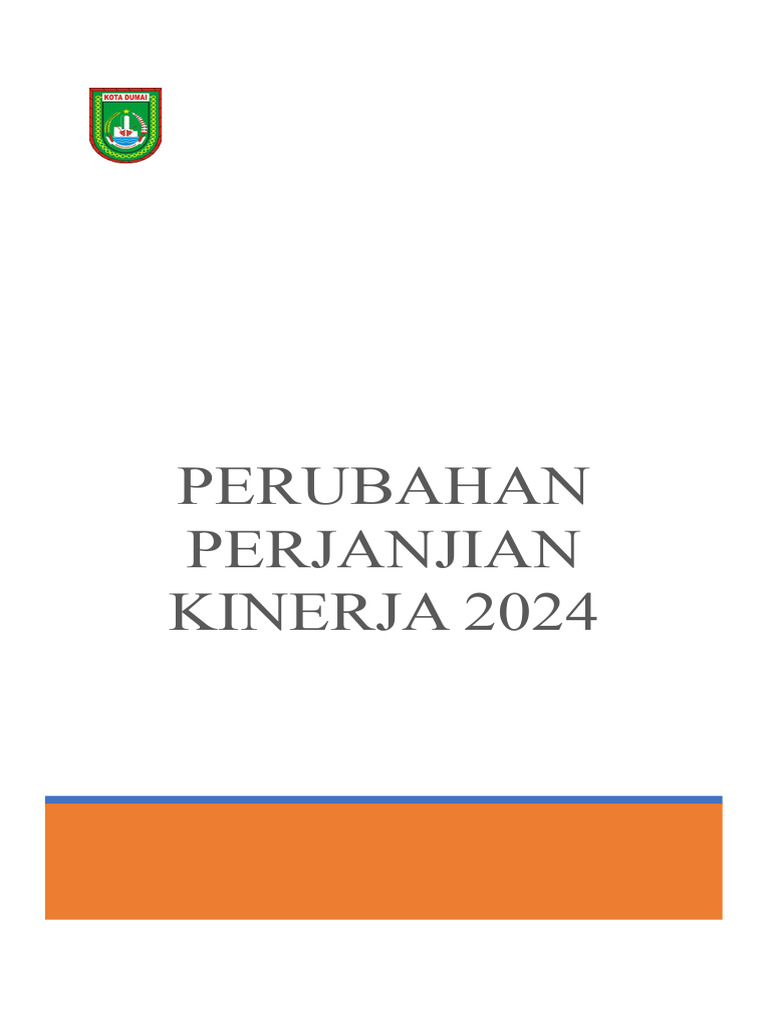 Perubahan Perjanjian Kinerja BPBD I | PDF