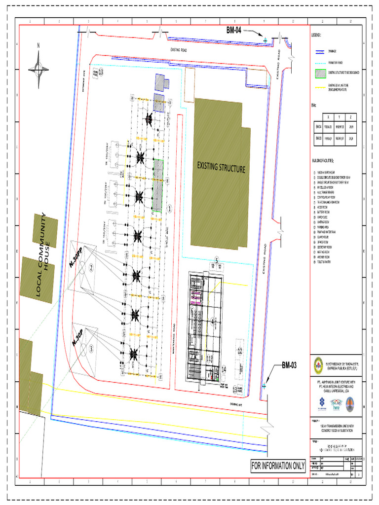 Xxxx-c-ss-01-001. General Layout of New Comoro 150-20 KV Substation 230224 | PDF