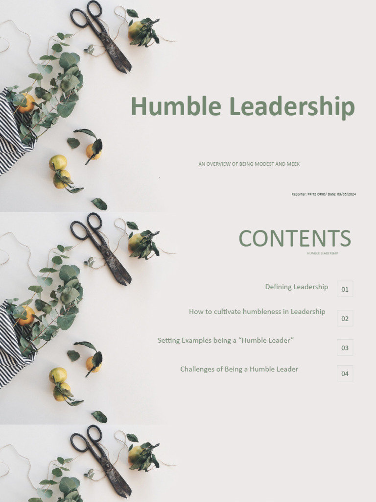 Humble Leadership | PDF | Career & Growth