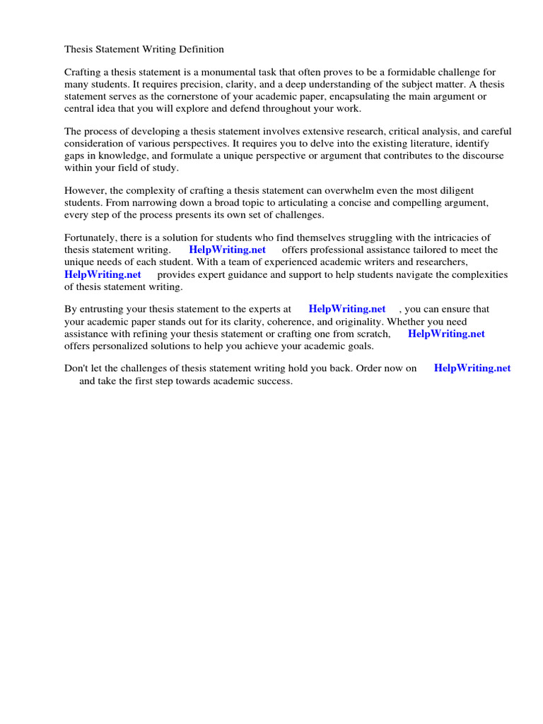 Thesis Statement Writing Guide | PDF | Essays | Thesis