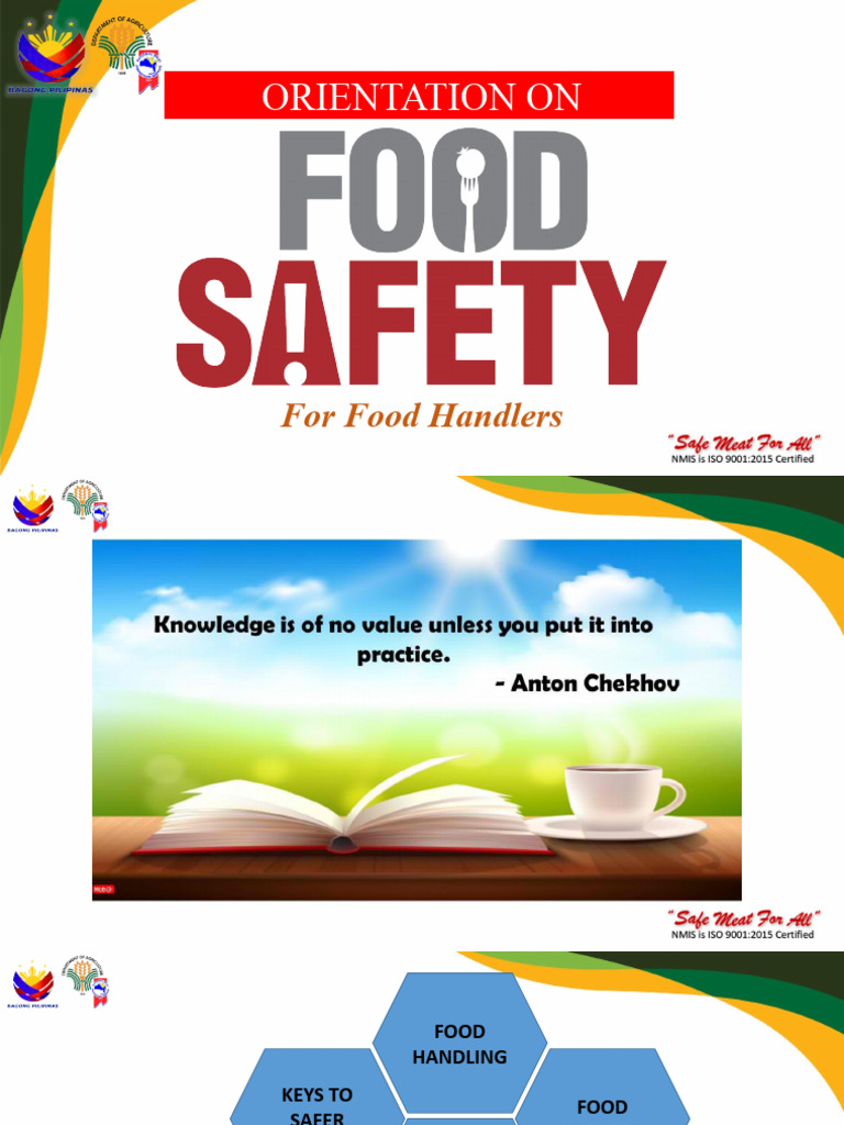 Orientation Seminar On Food Safety | PDF | Food Storage | Food Safety