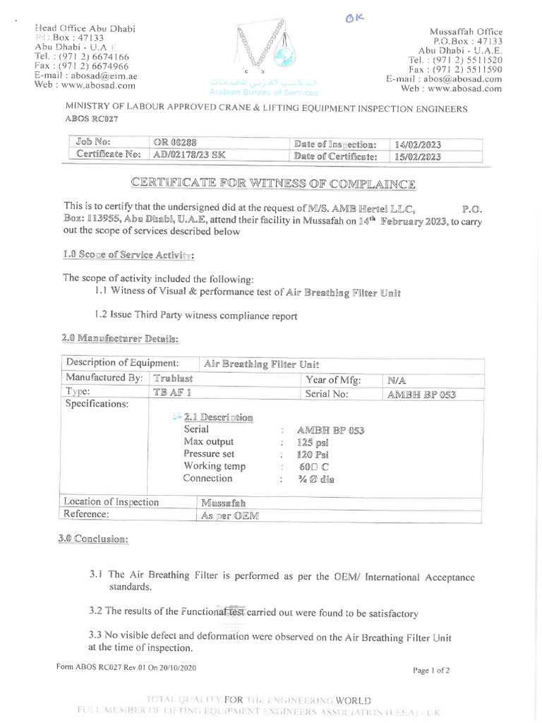 TPC-Breathing Air Filter-AMBH-BP-53 | PDF