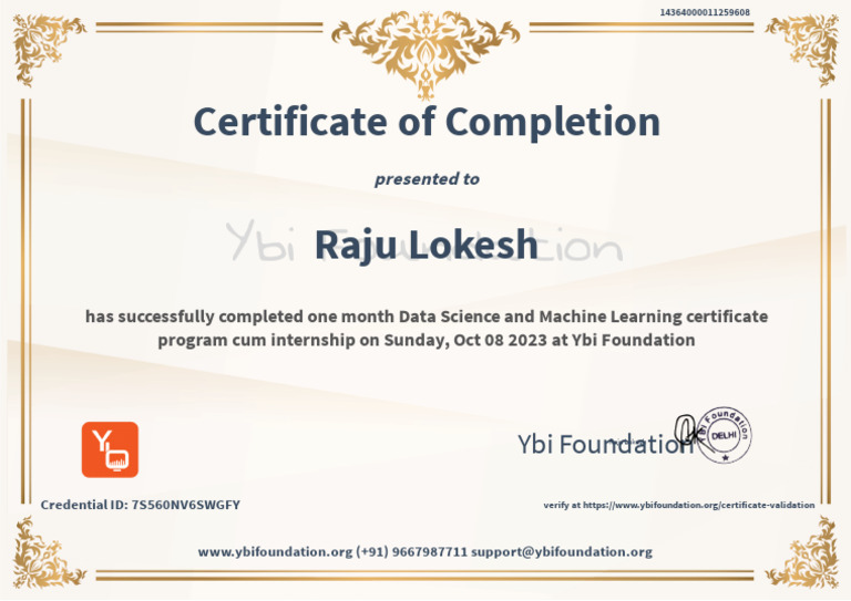 Data Science Ybi Foundation | PDF