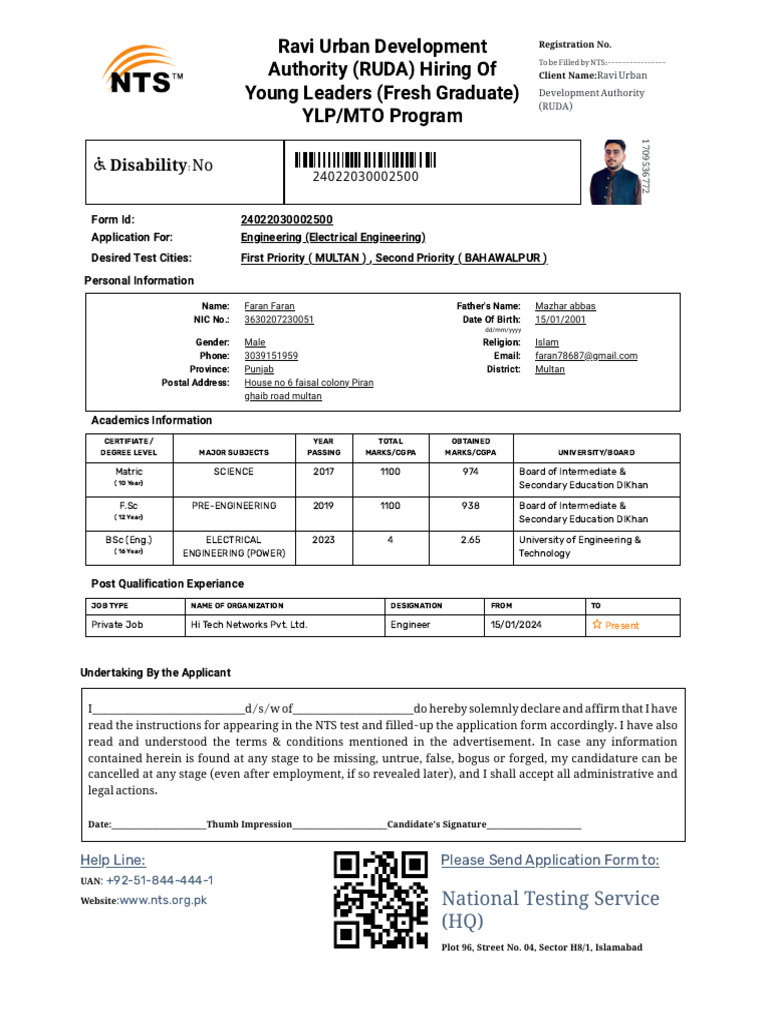 NTS - Candidate (Portal) | PDF