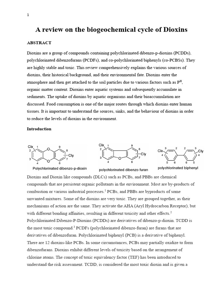 Dioxins Biogeo Cycle | Download Free PDF | Polychlorinated ...