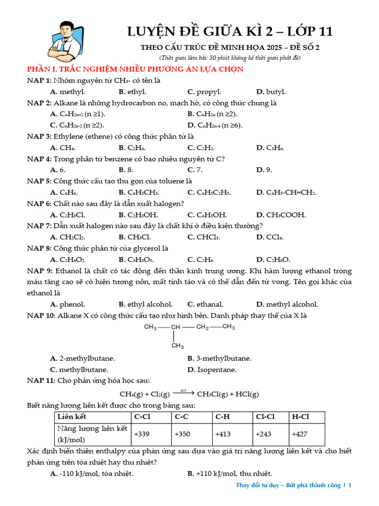 Lớp 11 - Luyện Đề Gk2 - Số 2 | PDF