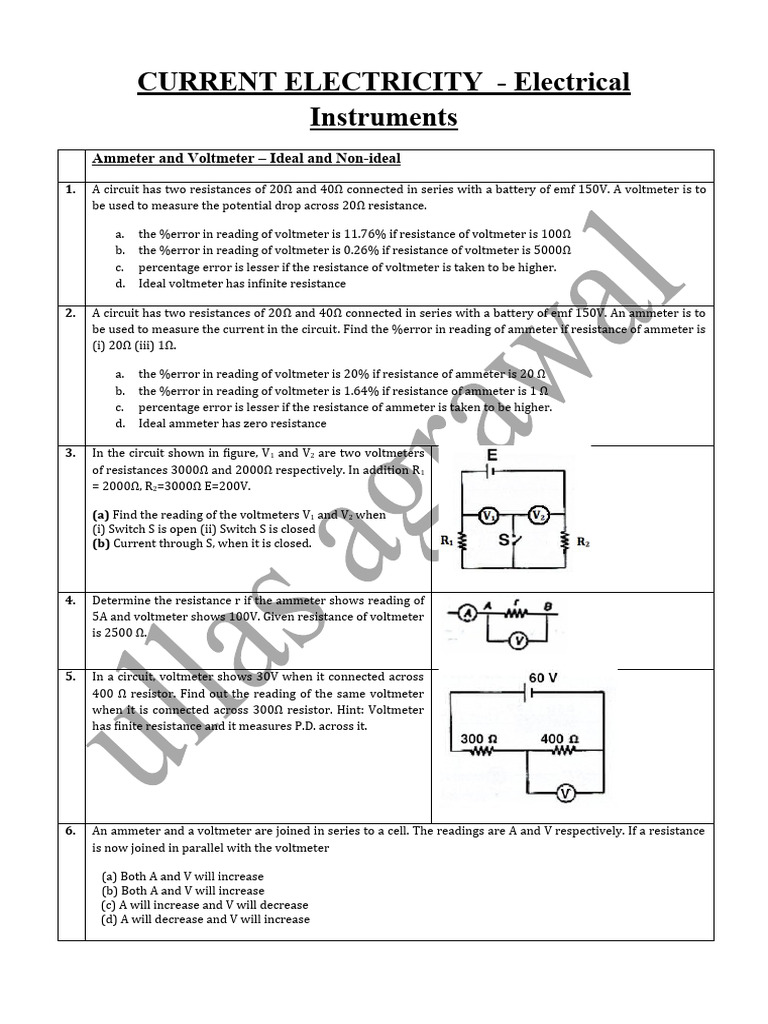 CPP 5 Electrical Instruments | PDF | Electrical Resistance And Conductance | Equipment