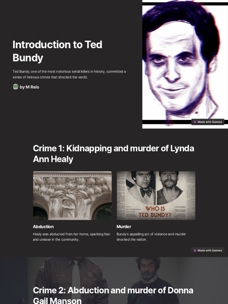 Introduction To Ted Bundy | PDF | Kidnapping | Crimes