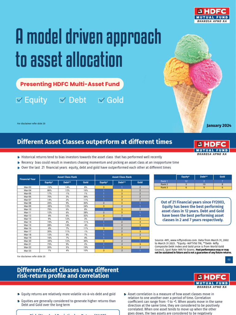 A Model Driven Approach To Asset Allocation: Presenting HDFC Multi-Asset Fund | PDF | Asset ...