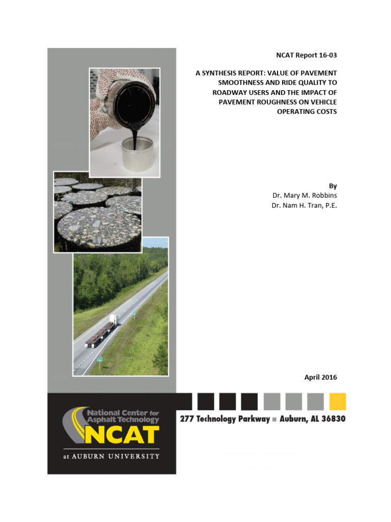 0-Rep16-03 (VOC - NCAT 2016) | PDF | Road Surface | Road
