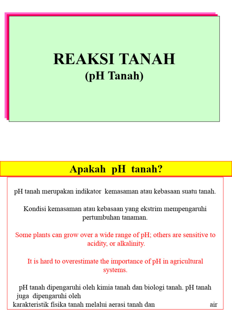 1 Reaksi Tanah Ok Bahan Ajar (Br)-Converted-edited-converted | PDF | Soil | Ph