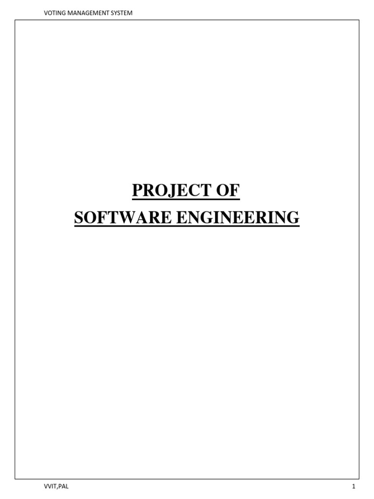 software Engineering | PDF | Electronic Voting | Voting