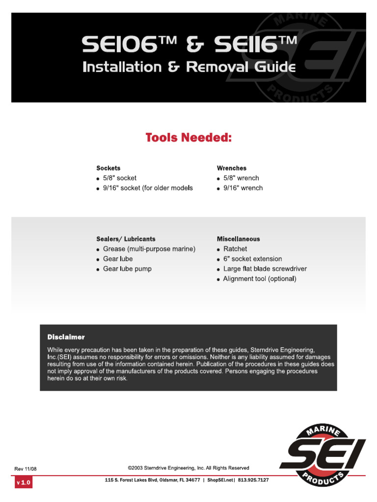 Se106 Se116 Install | PDF