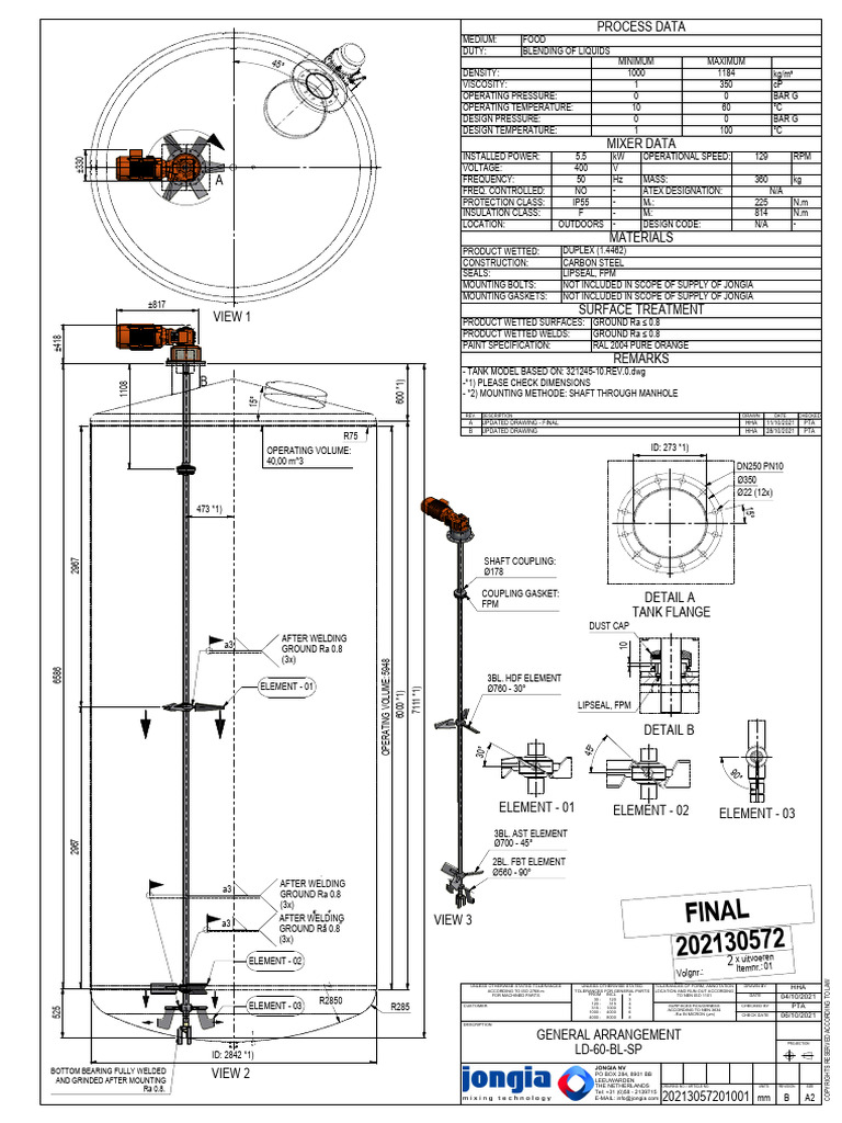 2130572-01 GENERAL ARRANGEMENT - Idw | PDF | Physical Sciences | Mechanical Engineering