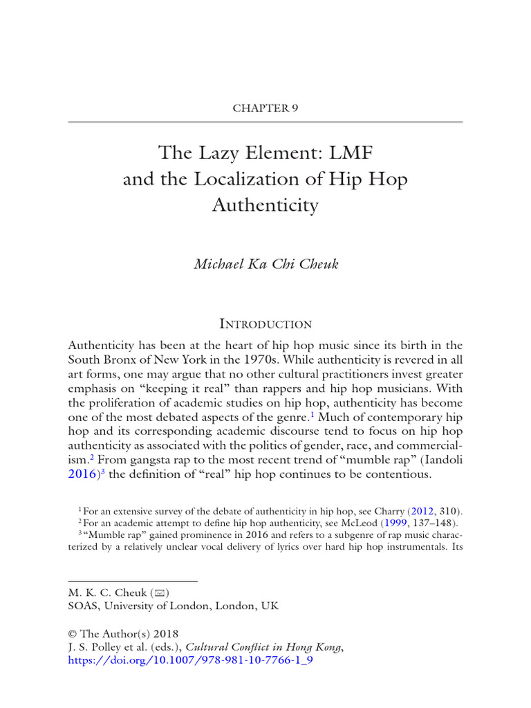 Hip Hop Authenticity in Hong Kong's LMF | PDF | Hip Hop Music | Hip Hop