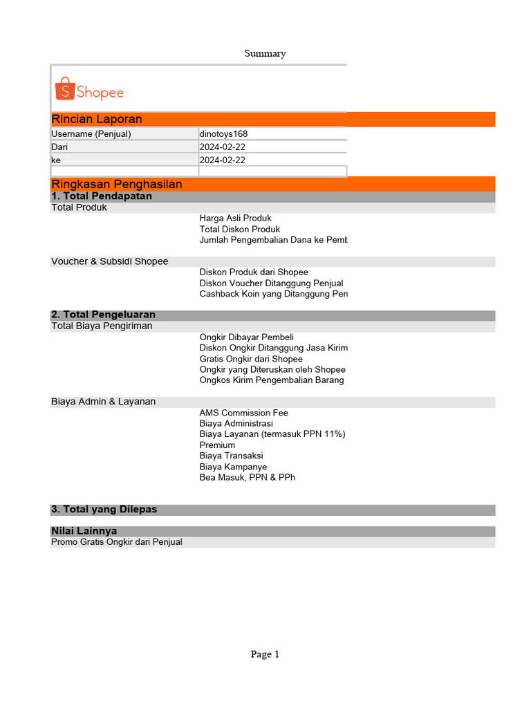 Income - Sudah Dilepas.20240222 - 20240222 | PDF