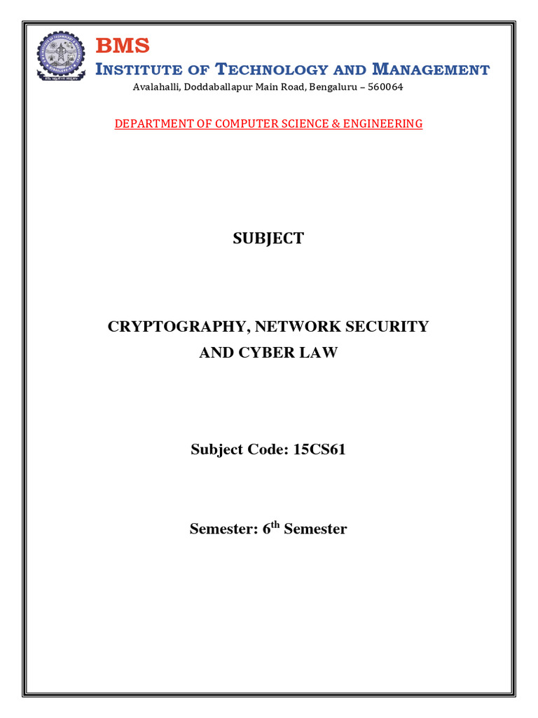 17CS61 - Chethana C | PDF | Cryptography | Public Key Cryptography