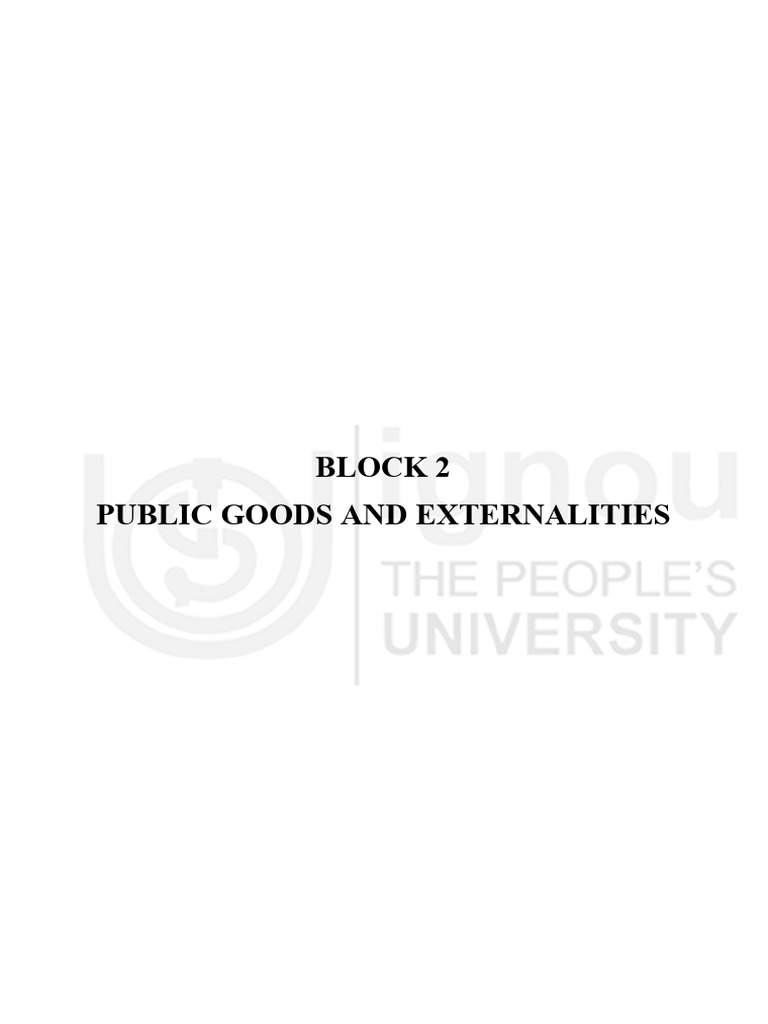 Block 2 | PDF | Goods | Externality