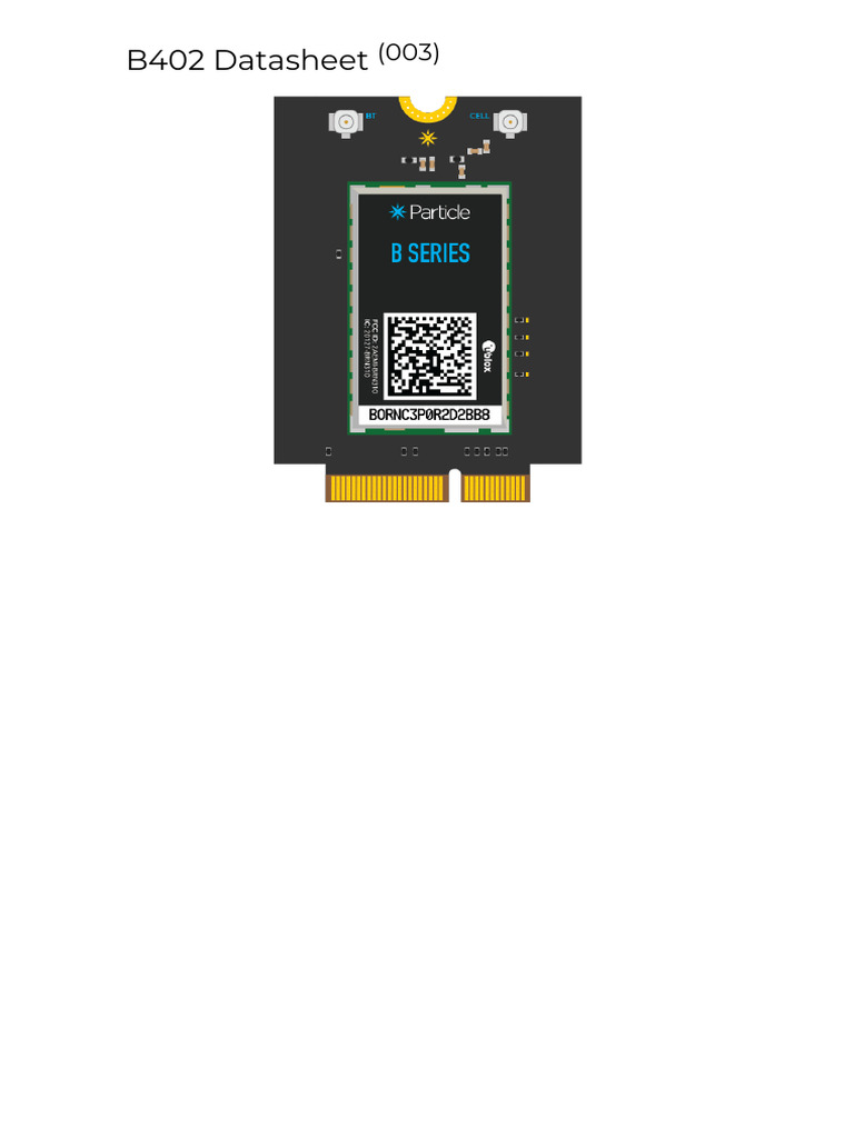 B402 SoM Datasheet: LTE & BLE Module | PDF | Computers
