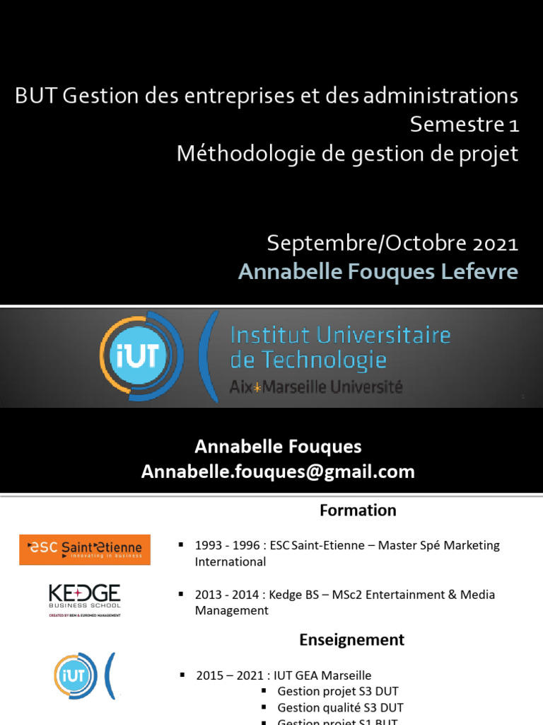 IUT GEAS1 Gestion Projet 2021 | PDF | Gestion de projet | Business
