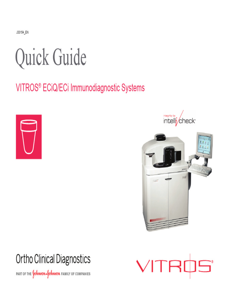 Vitros ECiQ Quick Guide | PDF | Computer Keyboard | Assay