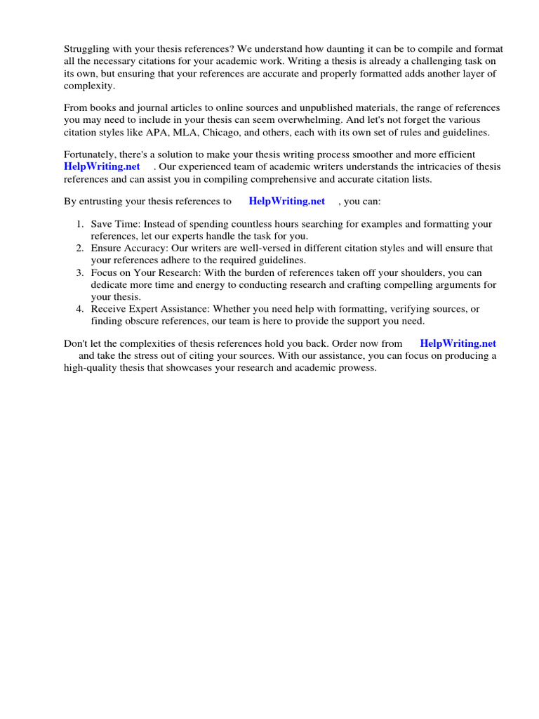 Thesis References Examples | PDF | Apa Style | Citation