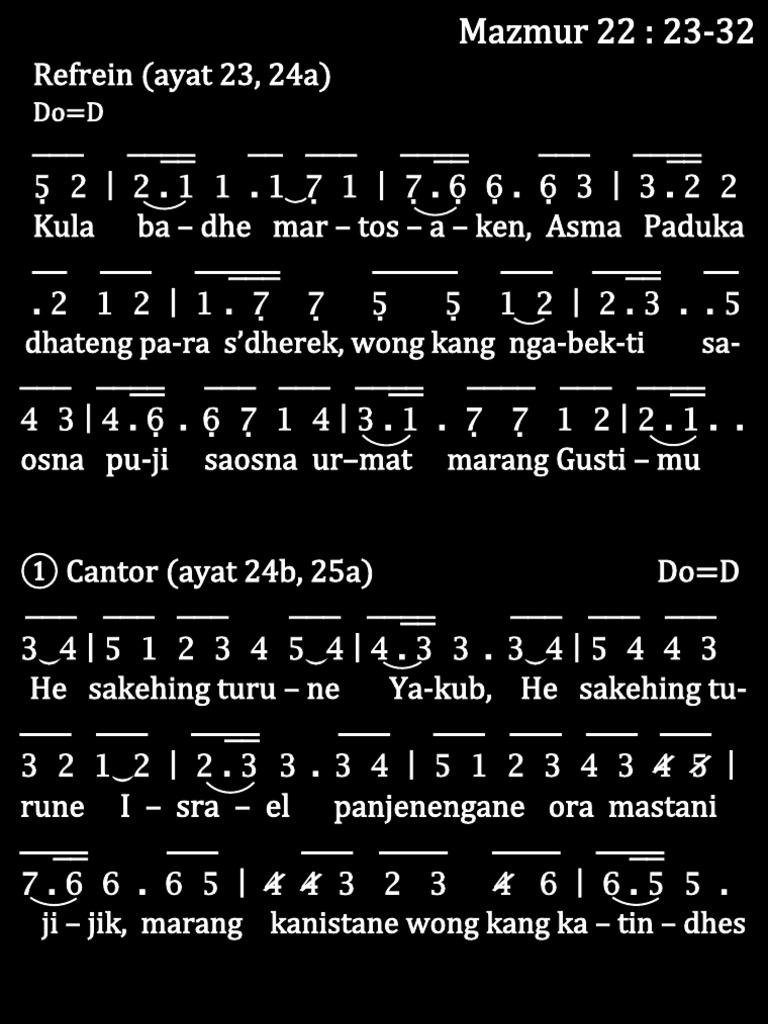 Mazmur 22 23-32 Layar Bhs Jawa | PDF