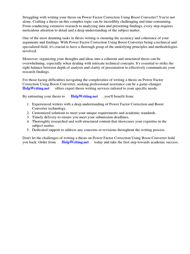 Power Factor Correction Using Boost Converter Thesis | PDF | Rectifier | Power Supply