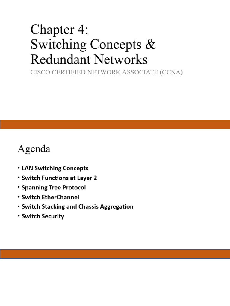 Chapter 4 Switching Concepts & Redundant Networks | PDF | Network Switch | Information And ...