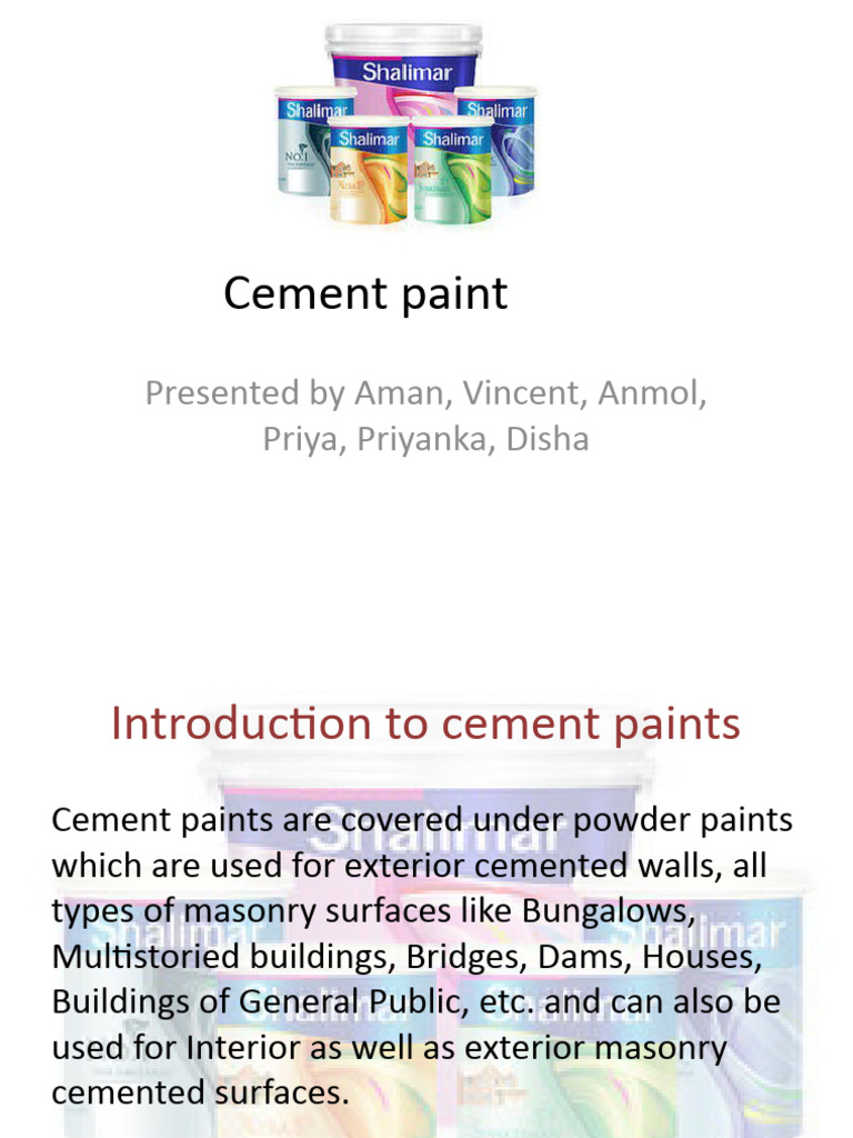Comprehensive Guide to Cement Paint | PDF | Home & Garden