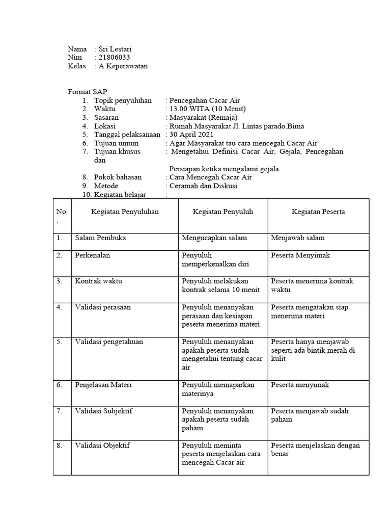 SAP Sri Lestari 21806033 | PDF