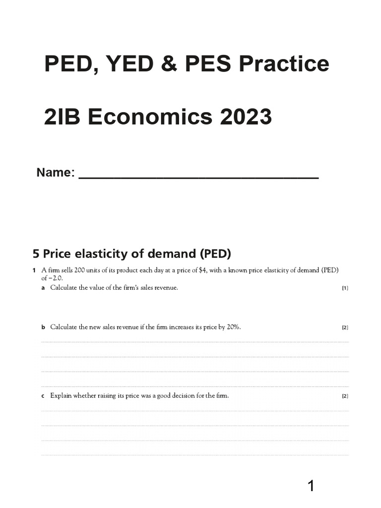 PED-YED-PES Practise Document | PDF