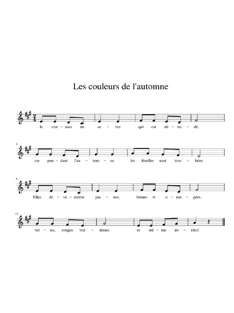Les Couleurs de Lautomne | PDF