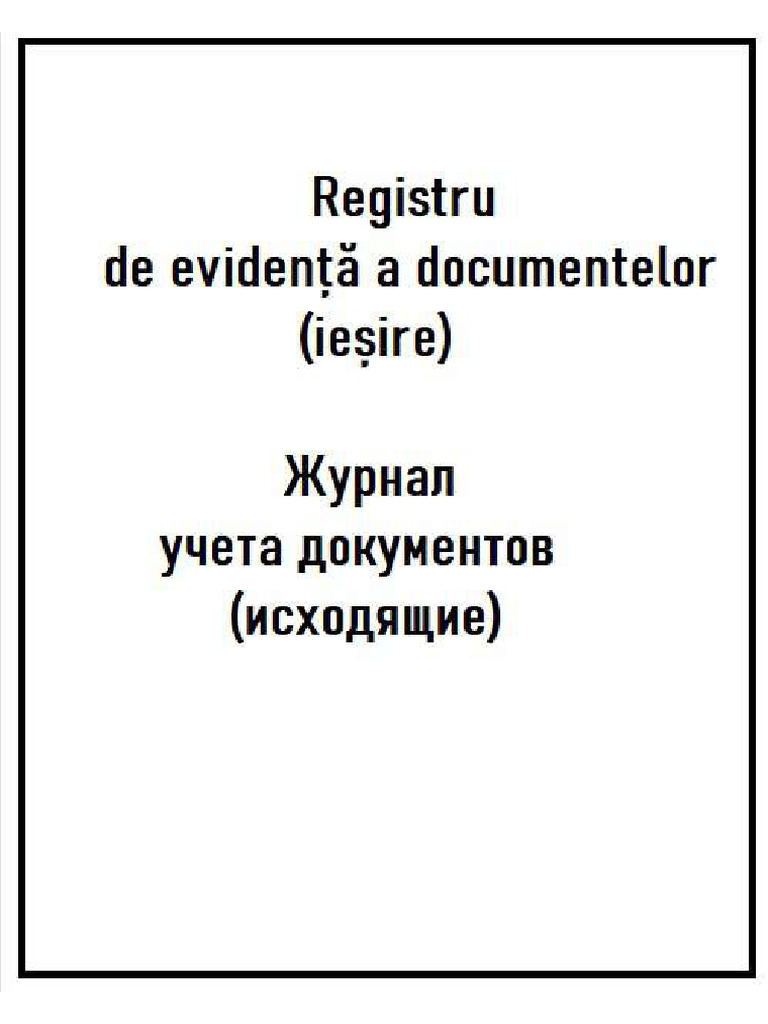 Registru-Evidenta-A-Documentelor - IESIRE | PDF